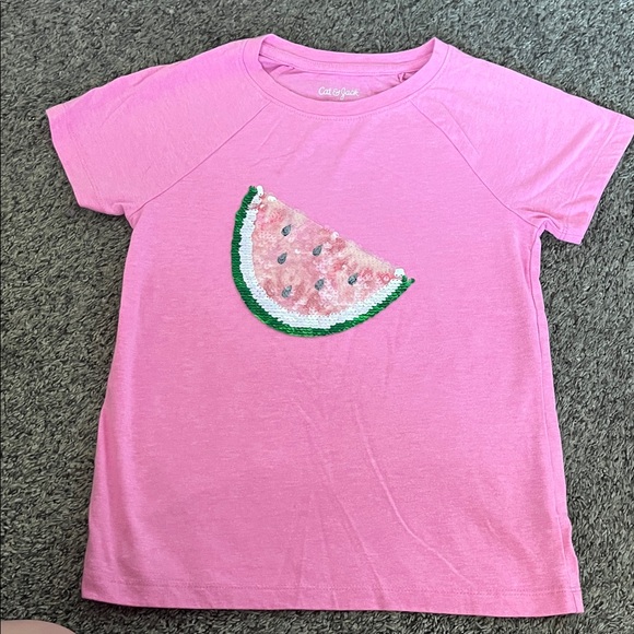 Carter's | Shirts & Tops | Kids Carters Pink Sequin Watermelon Tee ...